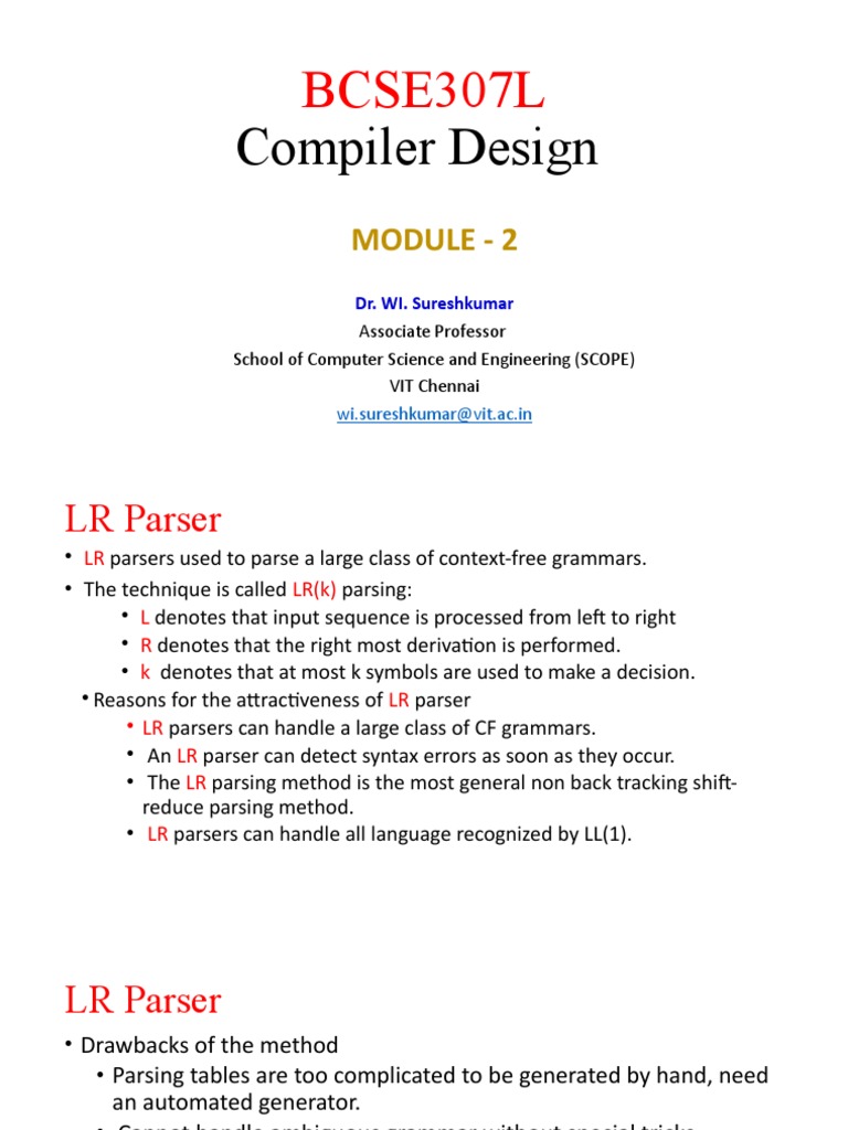 Module 4 - SLR Parsing | PDF | Parsing | Syntax