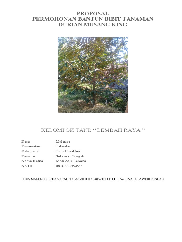 Proposal Tanaman Bibit Buah | PDF