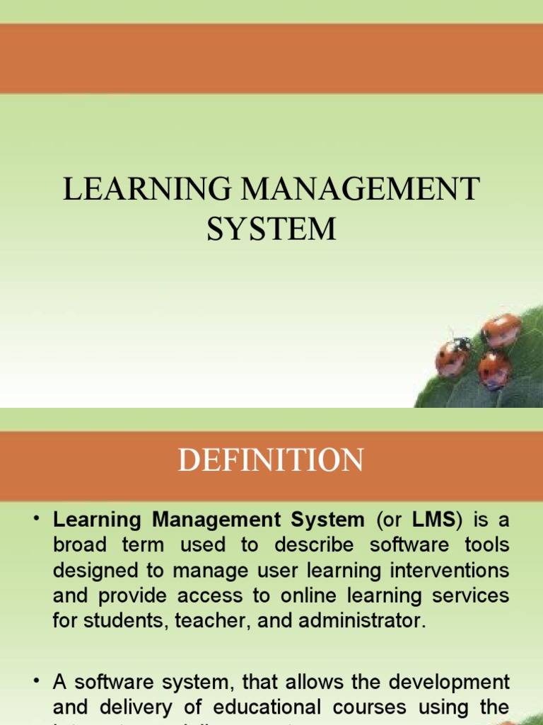 Learning Management System | PDF | Educational Technology | Moodle