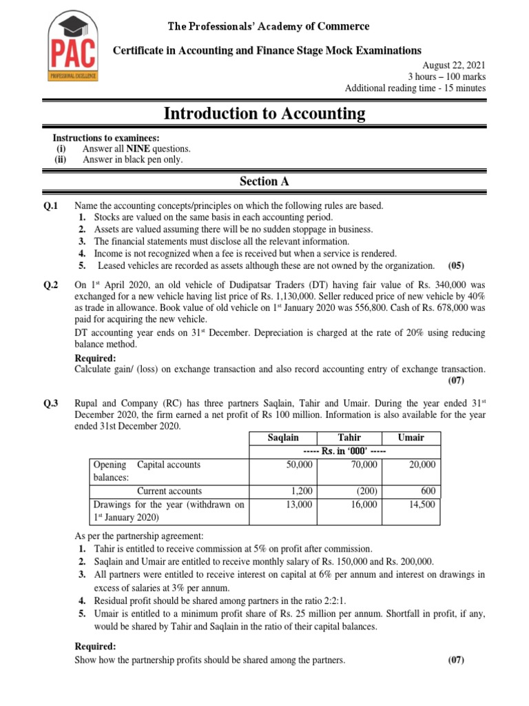 PAC All CAF Subjects Mocks With Solutions Regards Saboor Ahmad | PDF | Demand | Price Elasticity ...