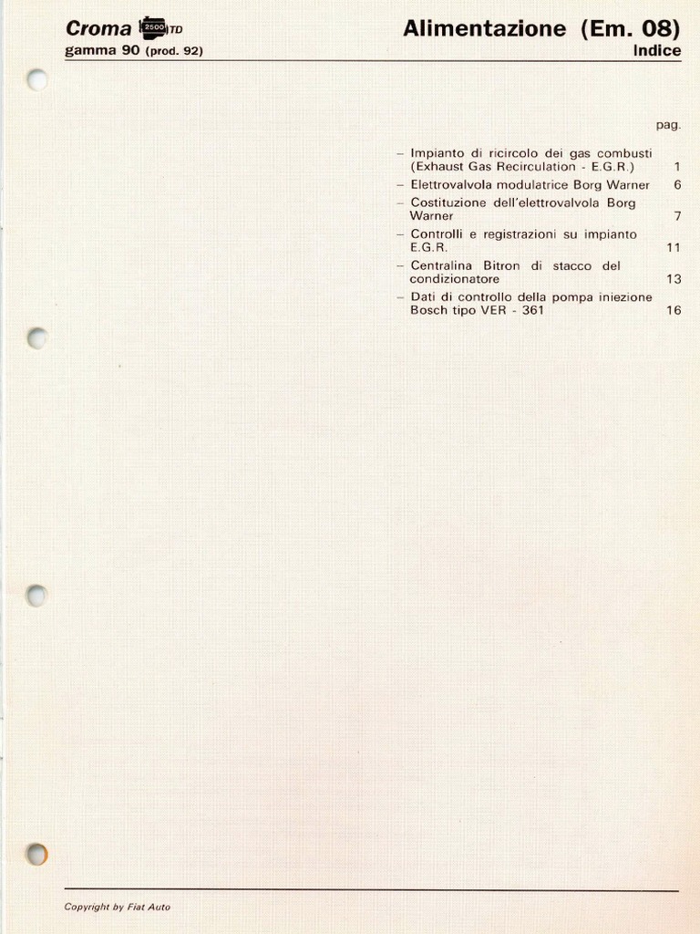 Emendamento 8 - Croma 2.5TD | PDF