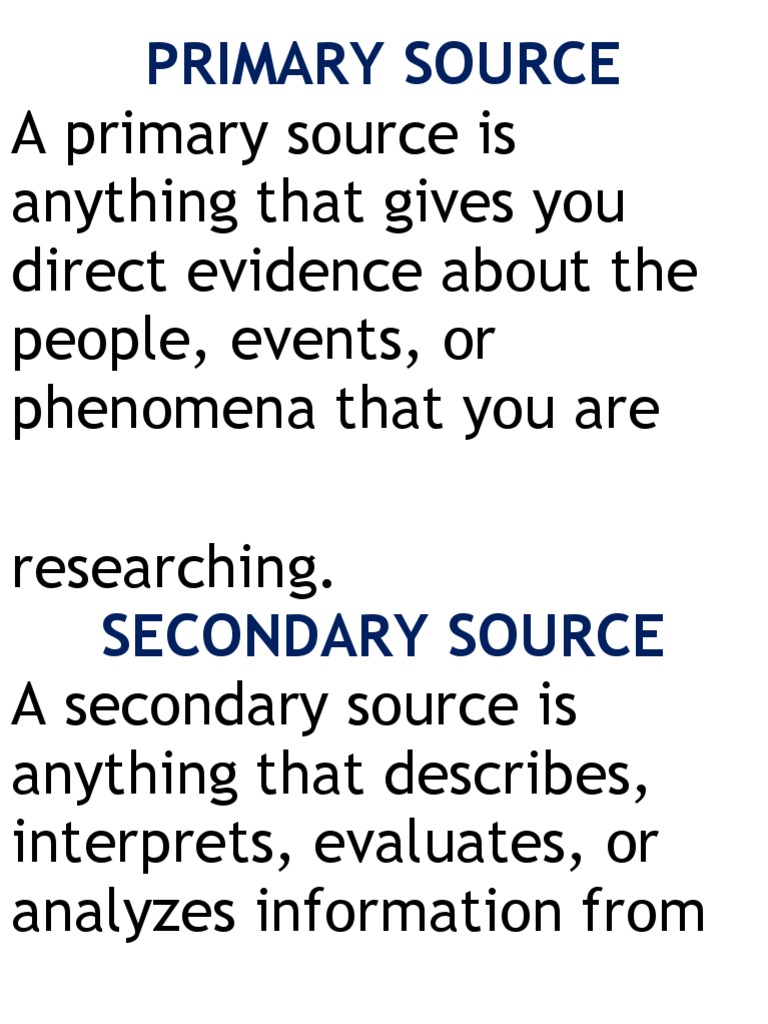 PRIMARY SECONDARY SOURCE V-AId | PDF