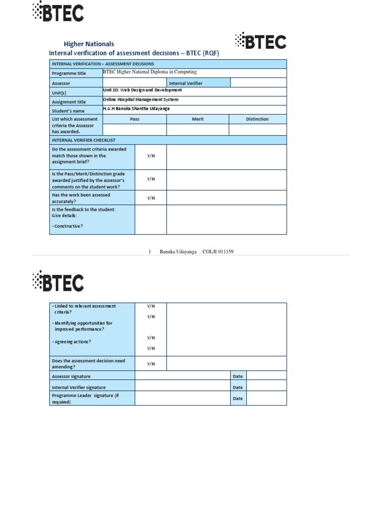Unit 10 Web Design and Development - Reworded - 2021 | PDF