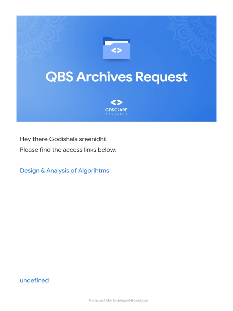 QB Solutions Request by Godishala Sreenidhi | PDF