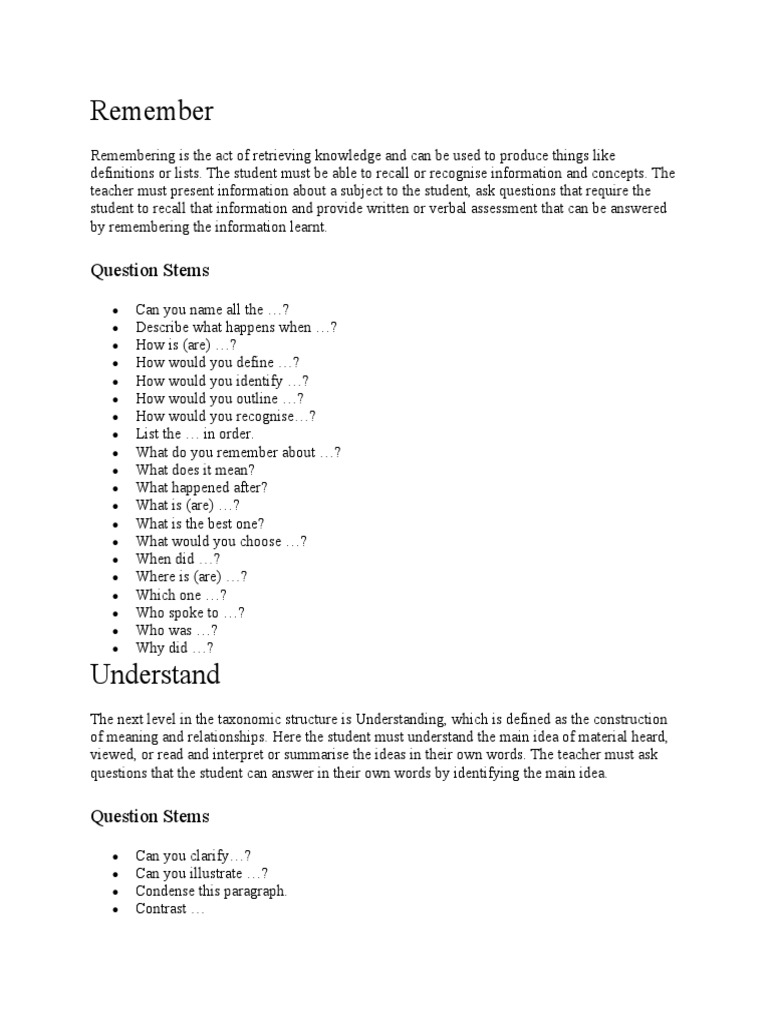 Remember | PDF | Knowledge | Idea