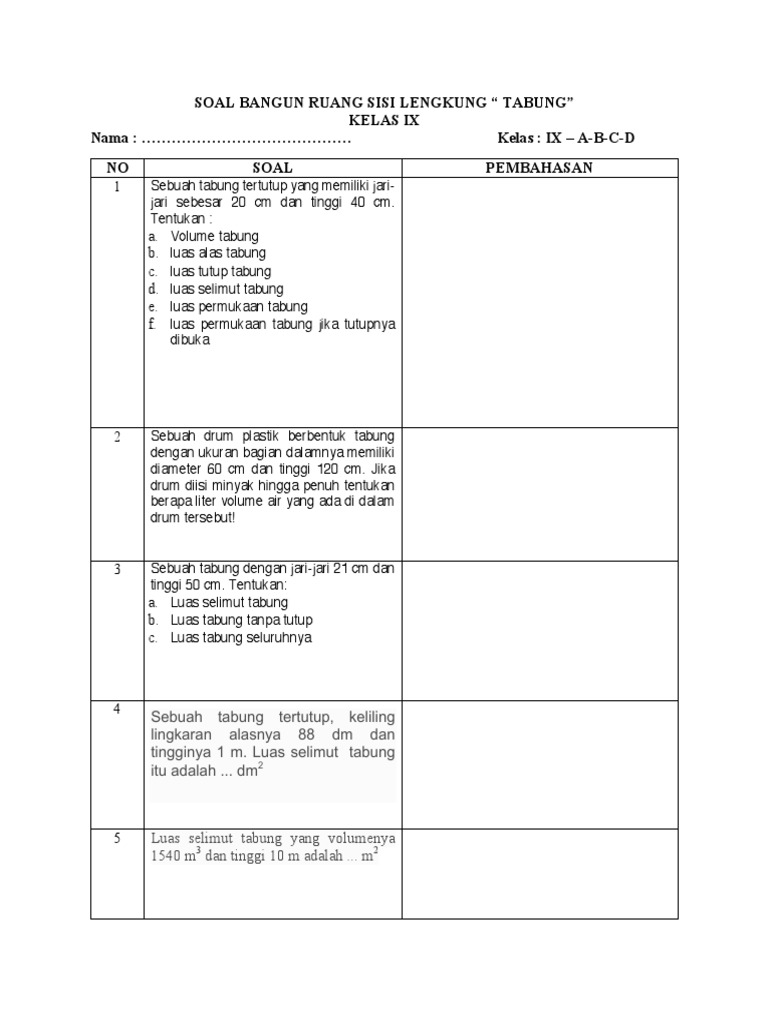 Tabung | PDF | Griya & Taman | Gaya Hidup