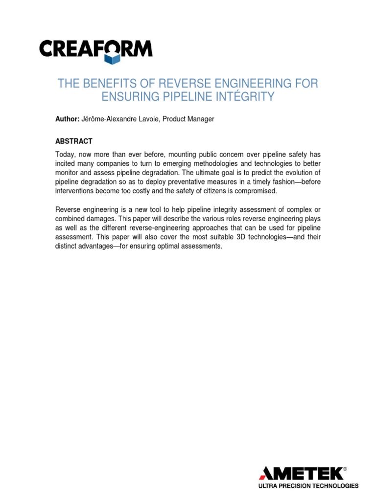 Benefits of Reverse Engineering For Ensuring Pipeline Integrity en ...