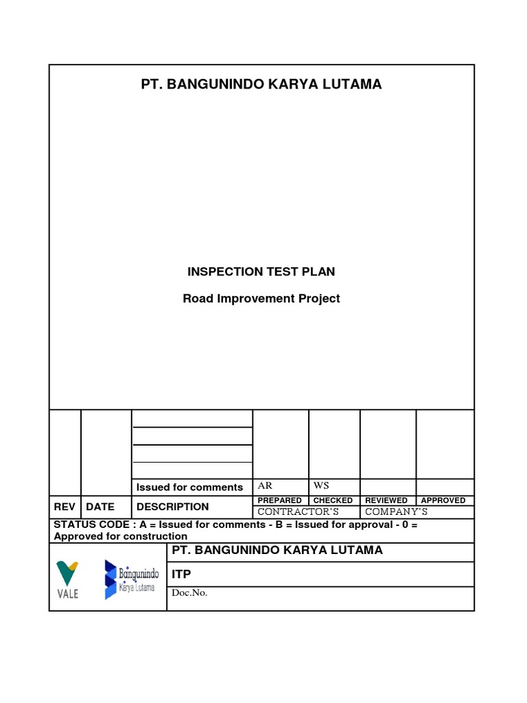 INSPECTIONTEST PLAN | PDF