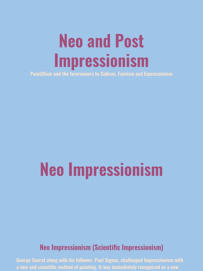Neo-Post IMP | PDF | Impressionism | Paul Cézanne
