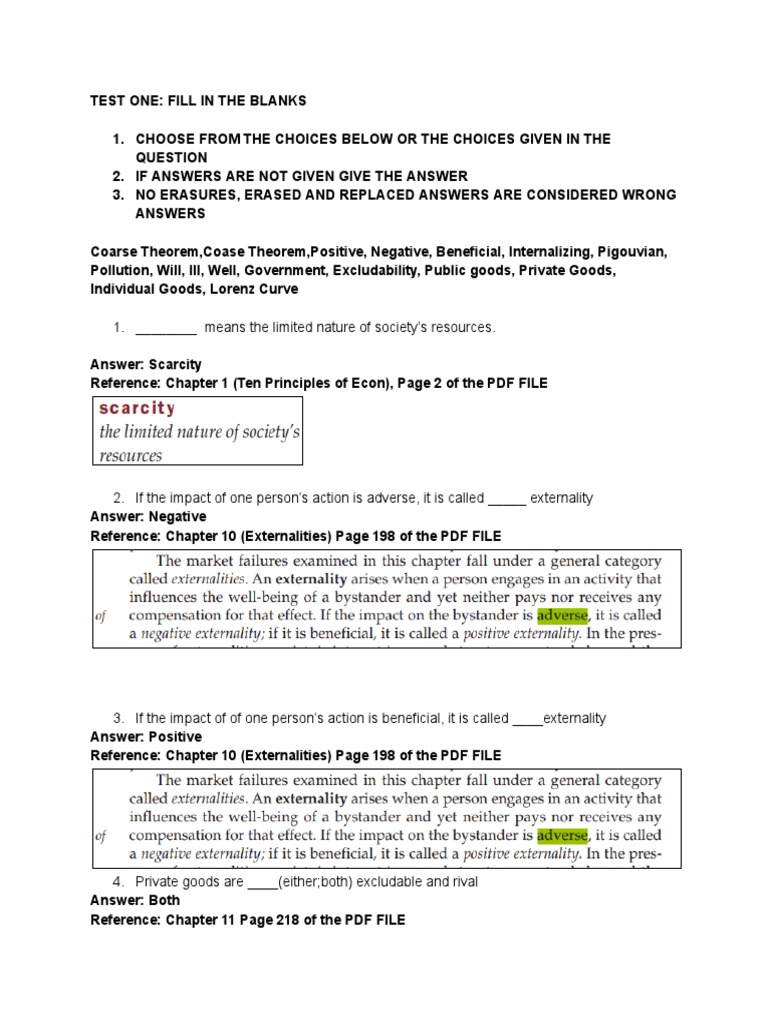 Economics Fill-in-the-Blank Quiz | PDF | Elasticity (Economics) | Taxes