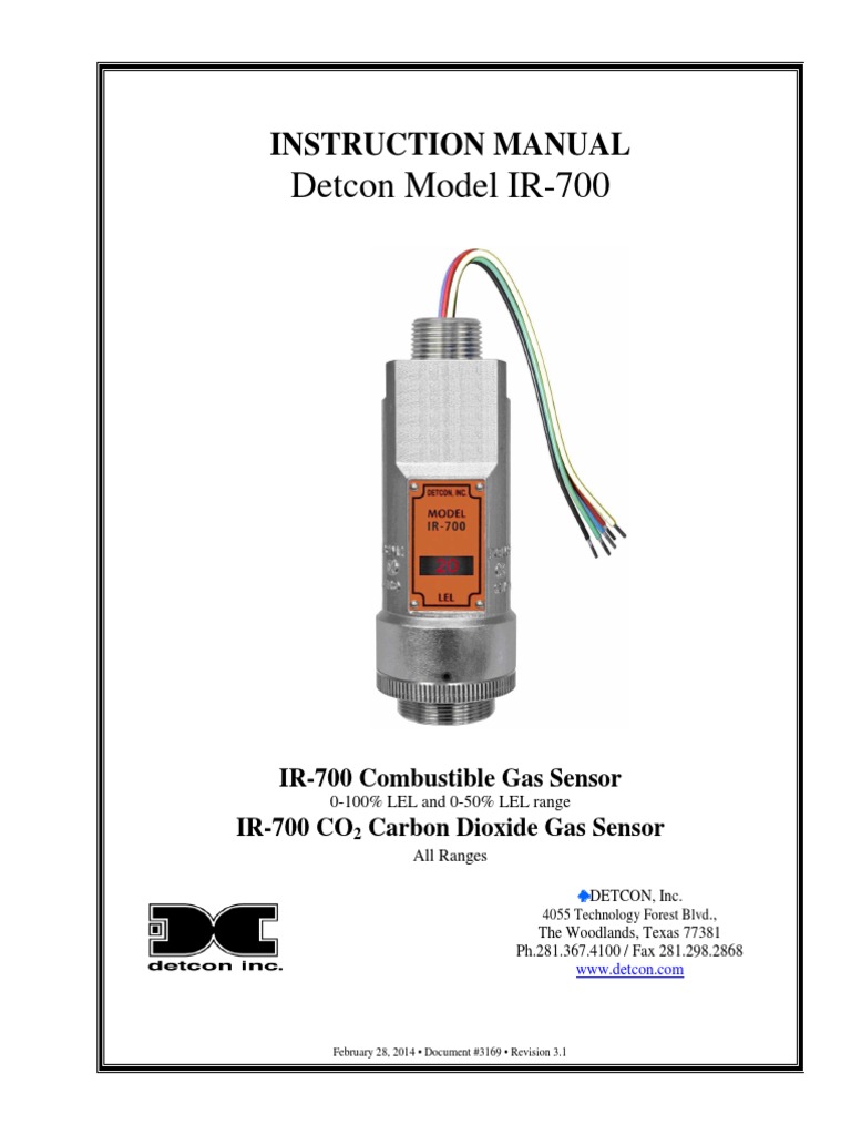 Detcon IR-700 User Manual | PDF