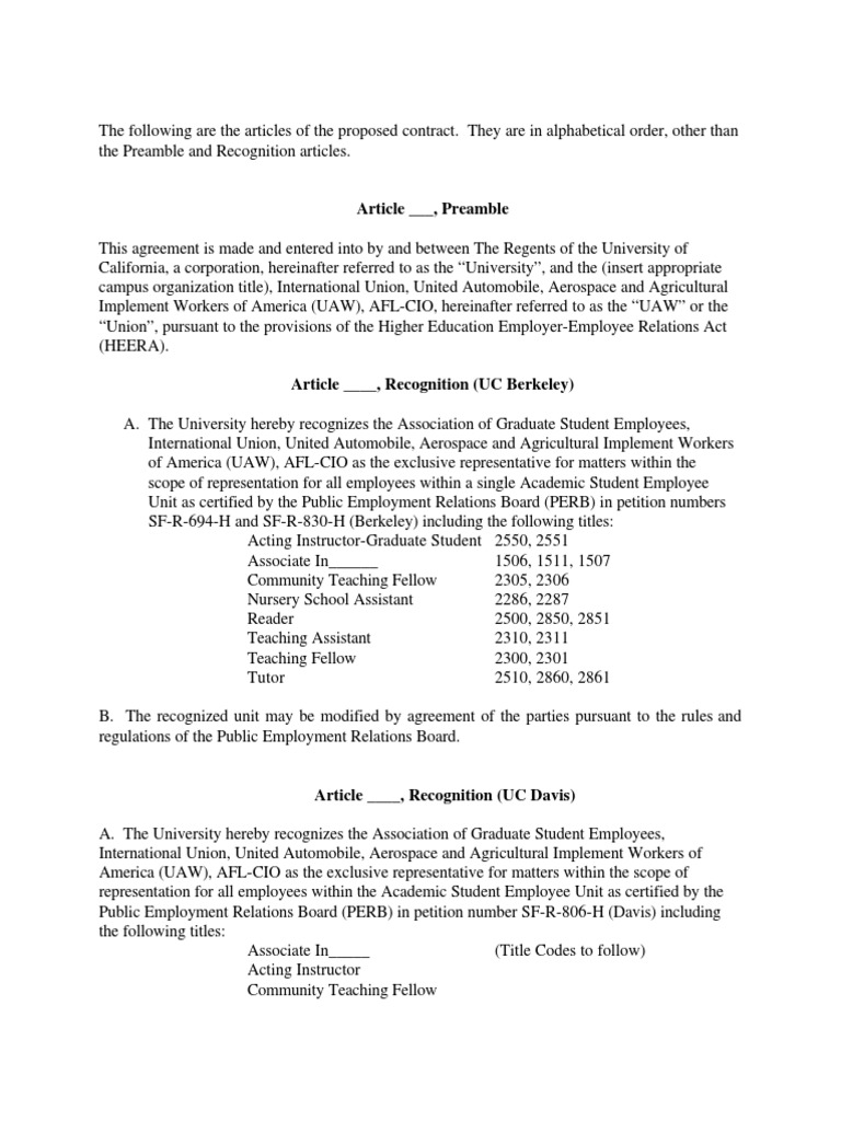 UC-UAW Contract 2000-2003 | PDF | Sexual Harassment | Arbitration