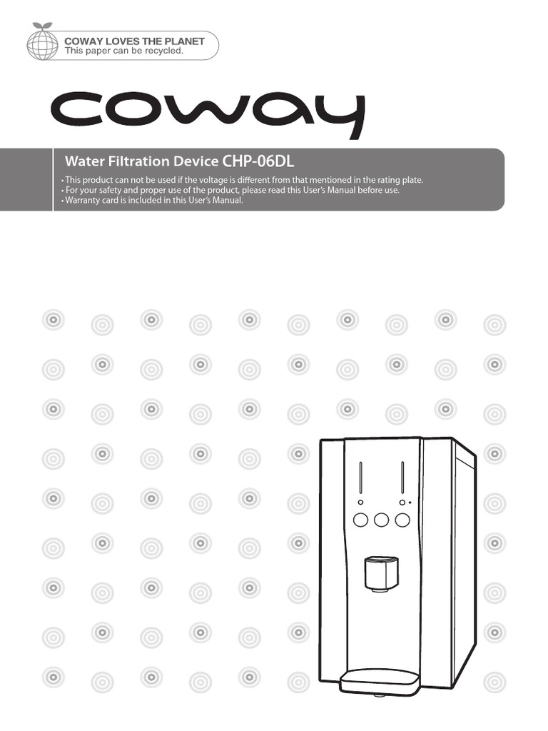 Product Manual Coway Petit CHP-06DL | PDF