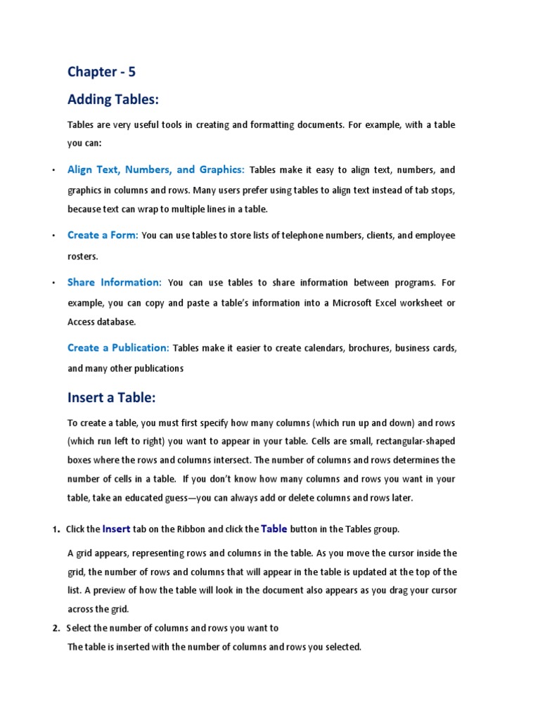 MS Word Chapter 5 | PDF | Page Layout | Microsoft Word