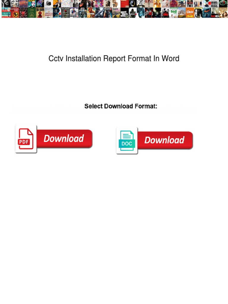 CCTV Installation Report Format in Word | PDF | Closed Circuit Television | Password