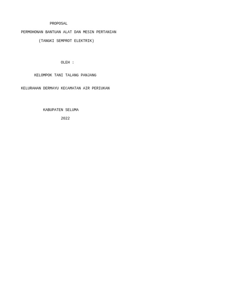 Proposal Teng Semprot | PDF