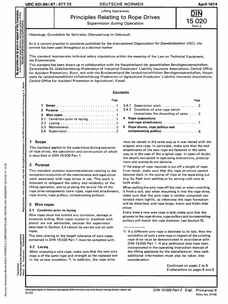 Din 15 020 - 2 | PDF