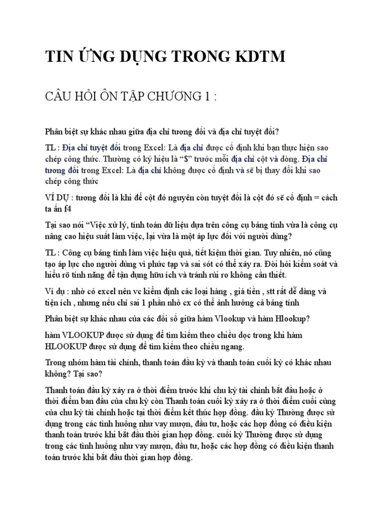 TL Các Chương TIN NG D NG TRONG KDTM | PDF