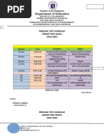 Second Periodical Test Schedule S. Y. 2024 2025 | PDF