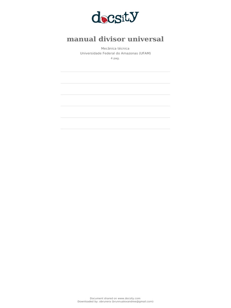 Docsity Manual Divisor Universal | PDF