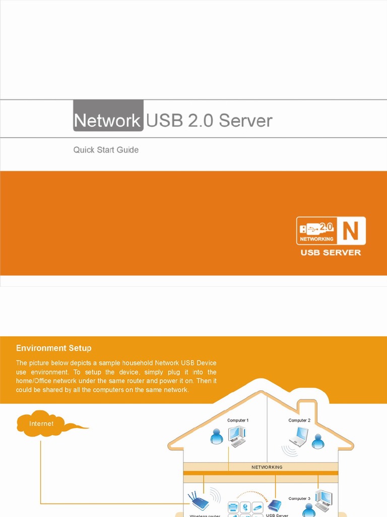 Manual 972161 Usb Server Network Usb Server Lan 10100 Mbps Usb 20 | PDF