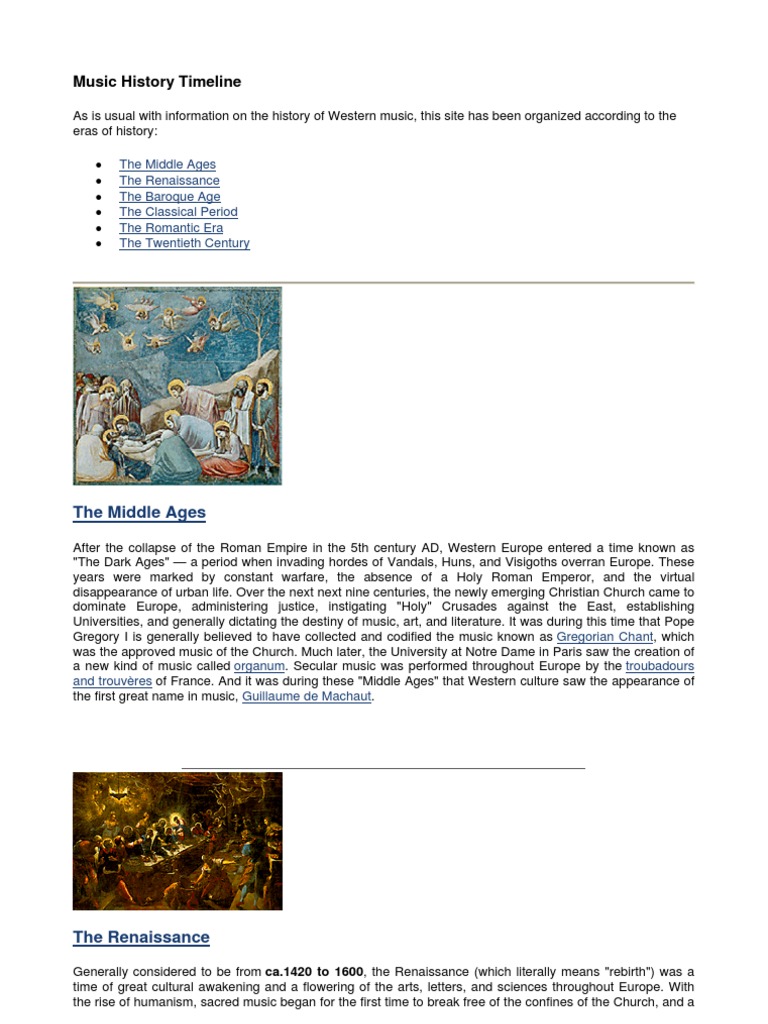 Music History Timeline | Classical Period (Music) | Opera