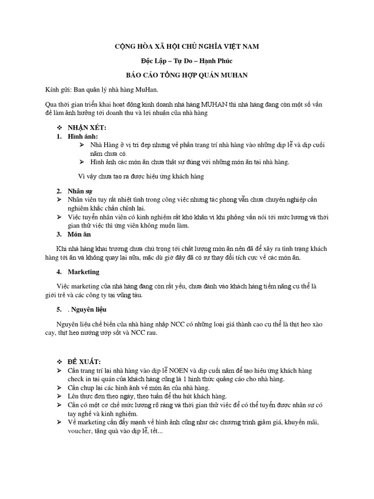 Báo Cáo Muhan | PDF