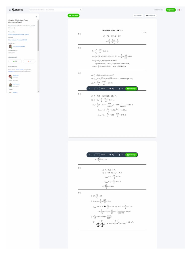 Screencapture Studocu Es MX Document Universidad de Las Americas Puebla Electronica de Potencia ...