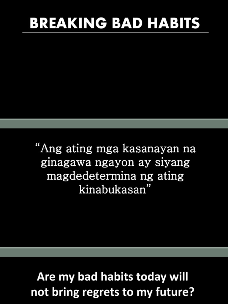 Breaking Bad Habits | PDF | Samson | Religious Belief And Doctrine