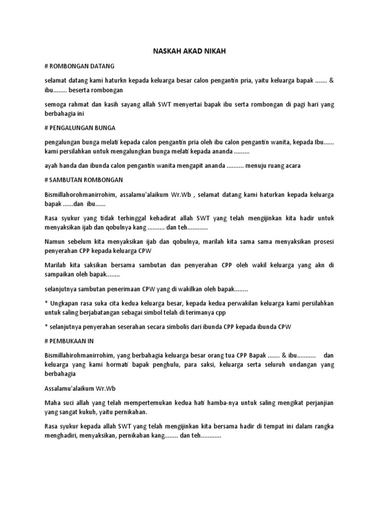 Naskah Akad Nikah | PDF