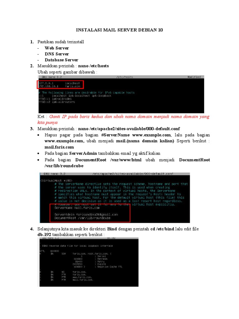 Panduan Instalasi Mail Server Debian | PDF | Griya & Taman | Komputer