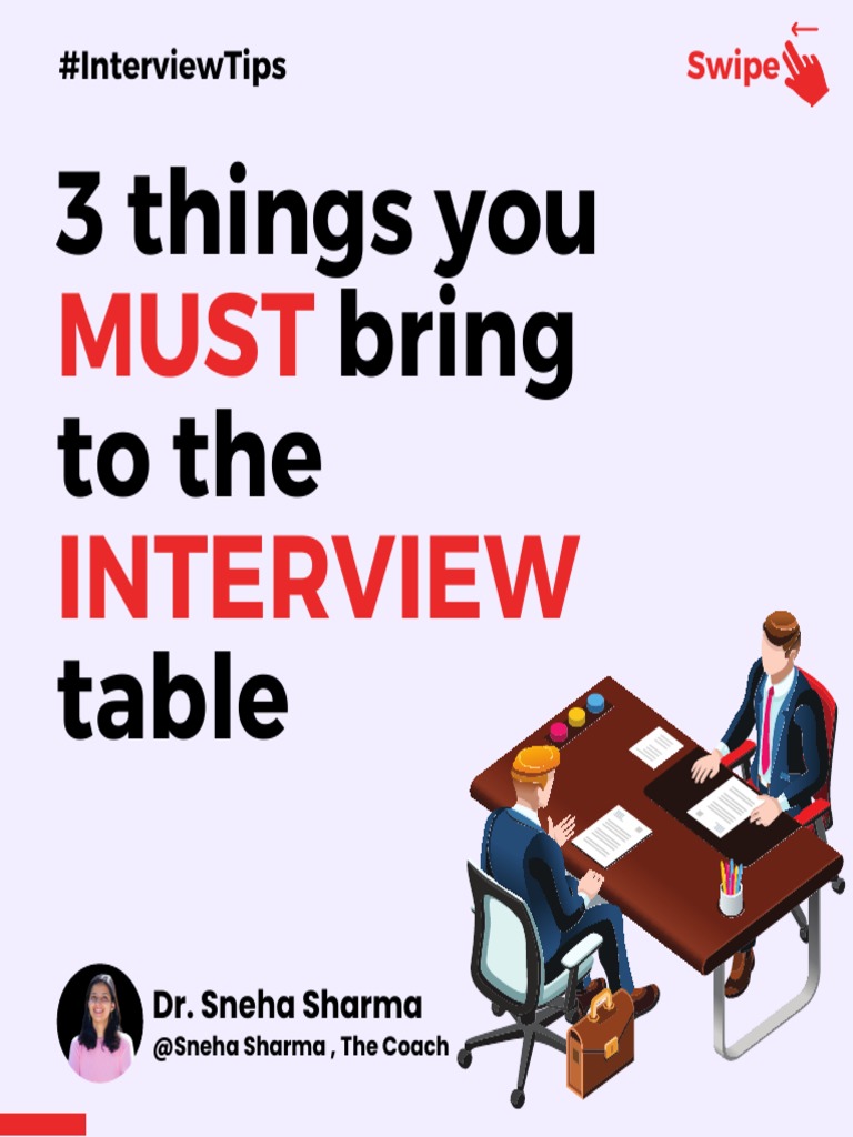 3 Things You Must Bring To The Interview Table | PDF