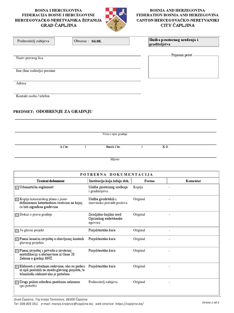Odobrenje Za Gradnju | PDF