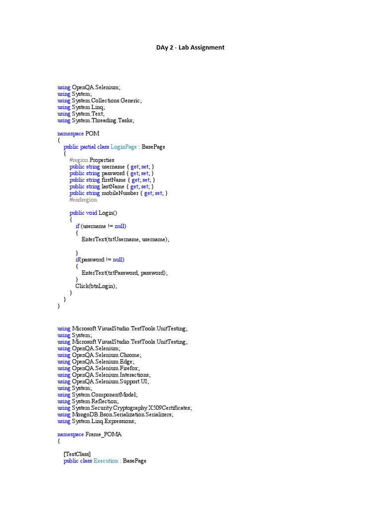 Software Testing Using C# | PDF | Language Integrated Query ...