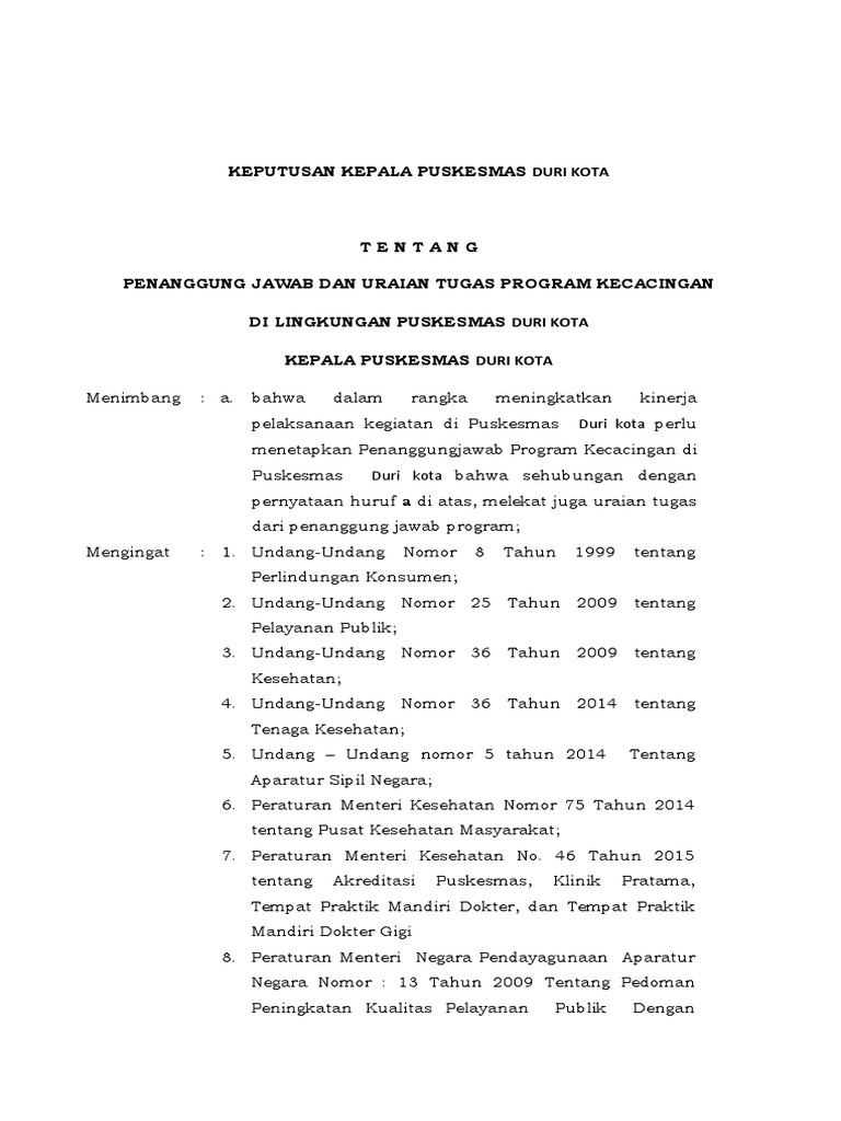 22 SK Program Kecacingan 1 | PDF