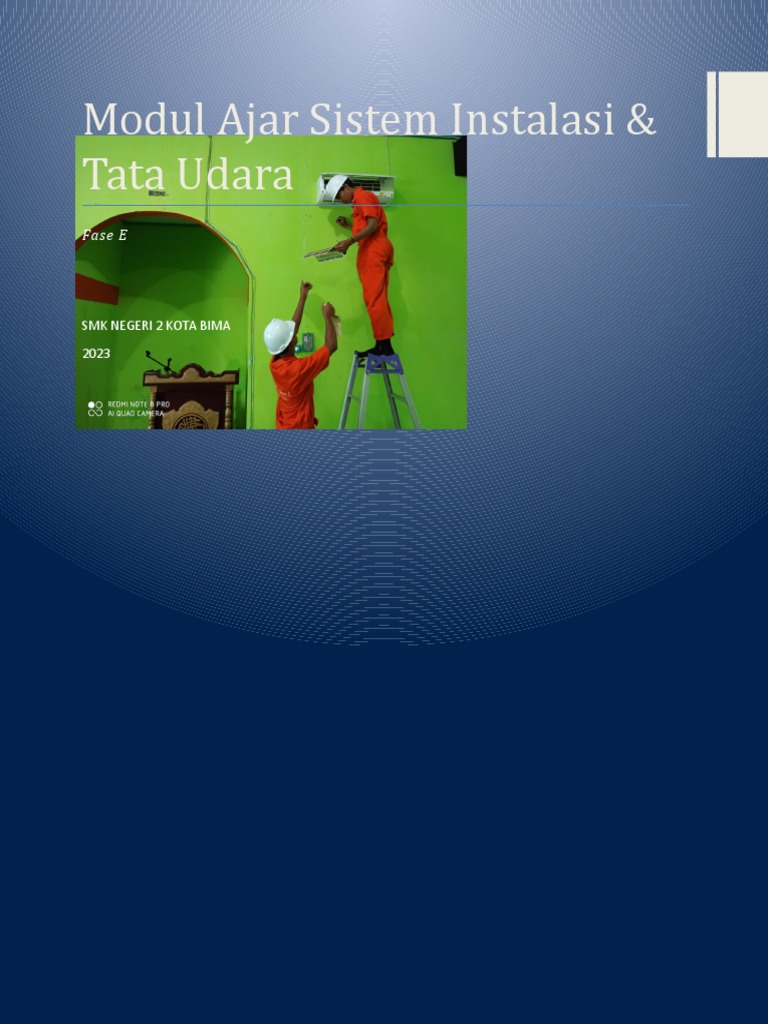Modul K3 Sistem Instalasi Udara SMK | PDF