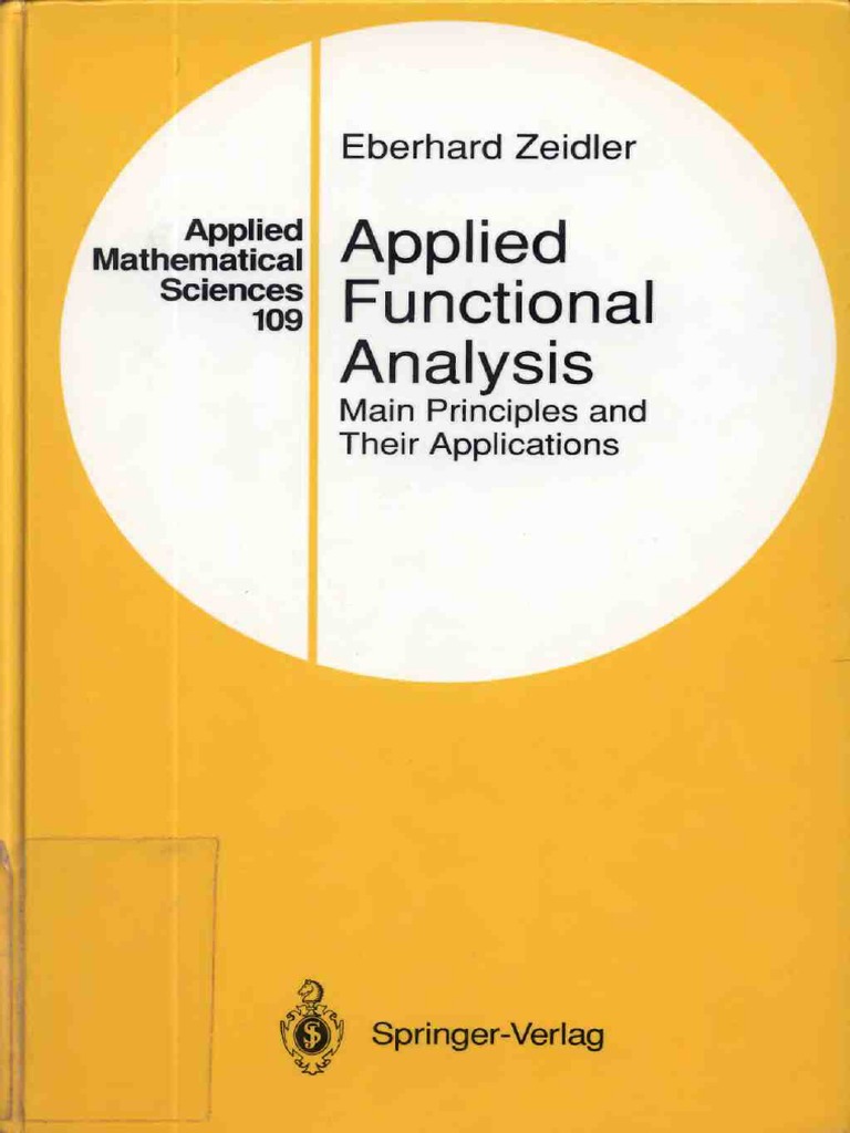 Applied Functional Analysis Eberhard Zeidler Pdf