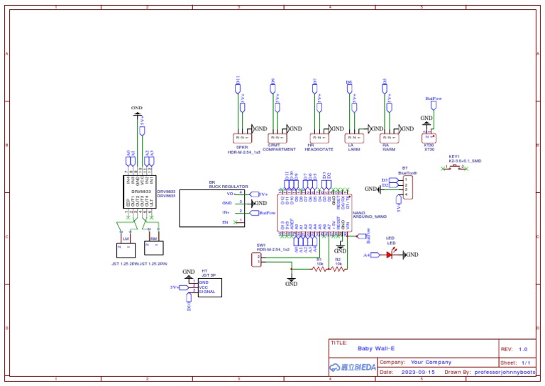 Schematic - Baby Wall-E Control Board - 2023!05!05 | PDF | Chess