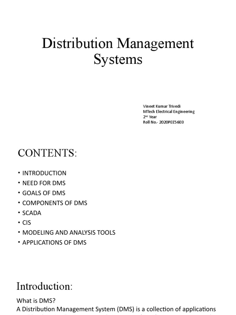 Overview of Distribution Management Systems | PDF | Computing | Systems ...