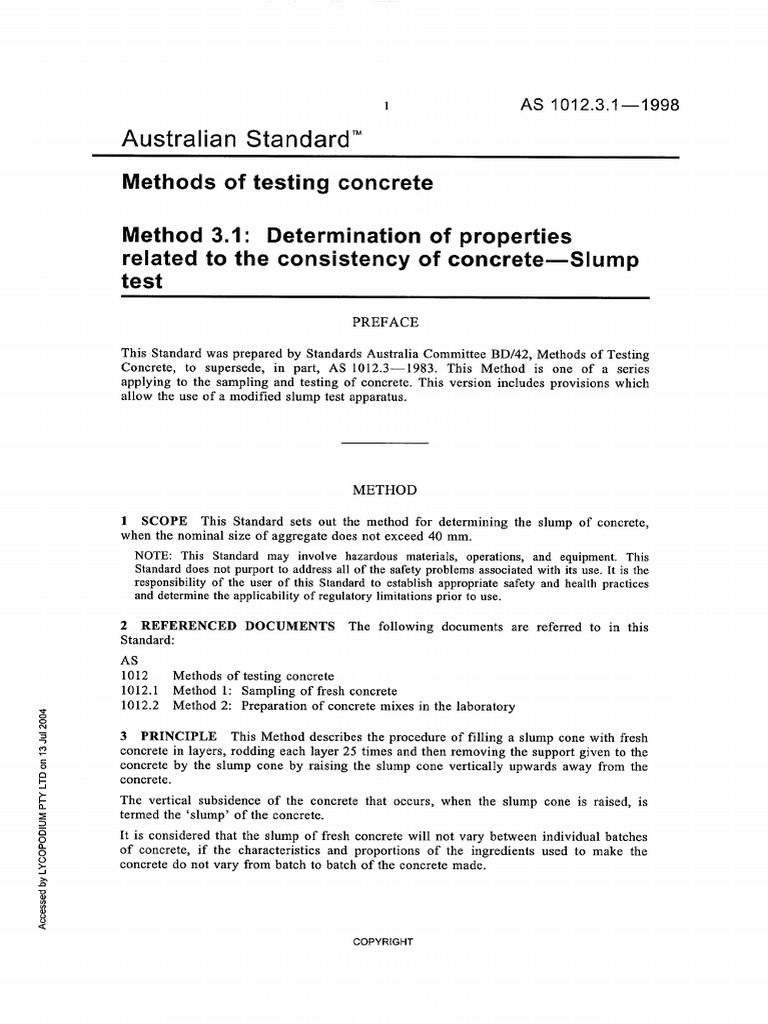 As 1012.3.1-1998 | PDF