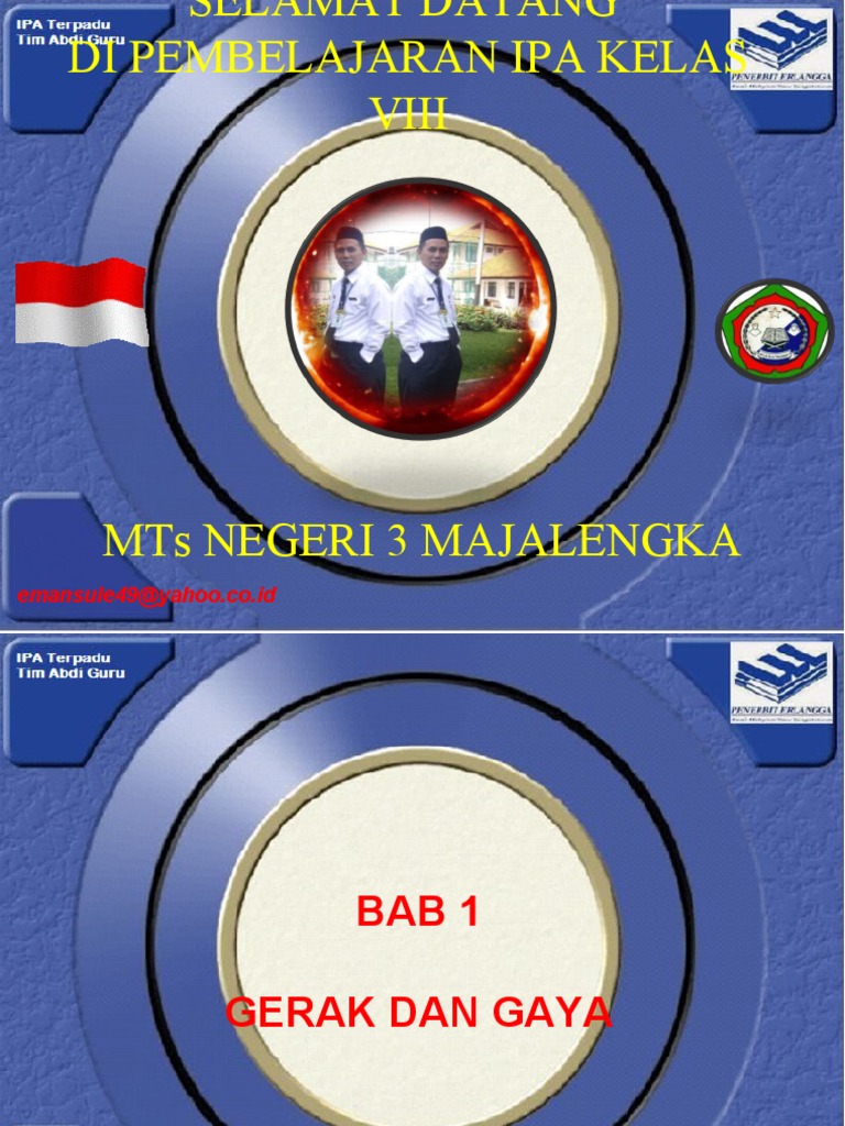 IPA Terpadu VIII - Bab 1 - Gerak Dan Gaya | PDF