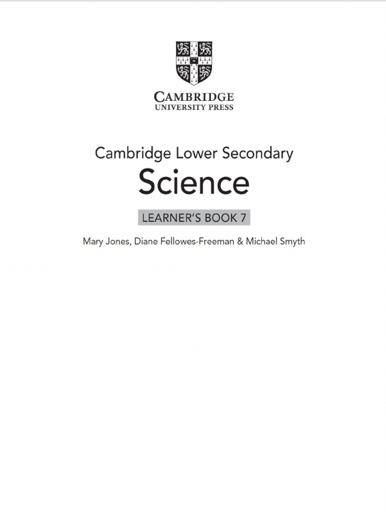 Cambridge Lower Secondary Science Learner's Book - 7 - Share (1) | PDF