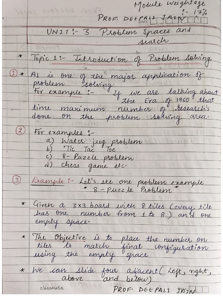 PROF. Deepali Jain (AI) (UNIT - 3) | PDF PROF. Deepali Jain (AI) (UNIT - 3) | PDF