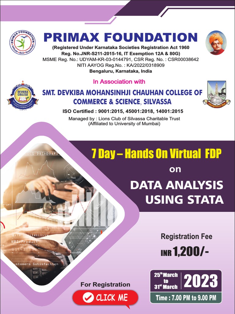 7 - Day Workshop On Data Analysis Using Stata | PDF