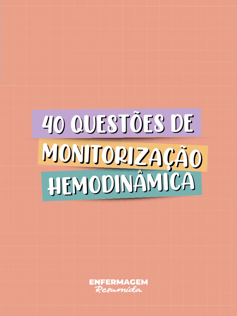 22.1 Monitorização Hemod - Questões | PDF | Átrio (coração ...
