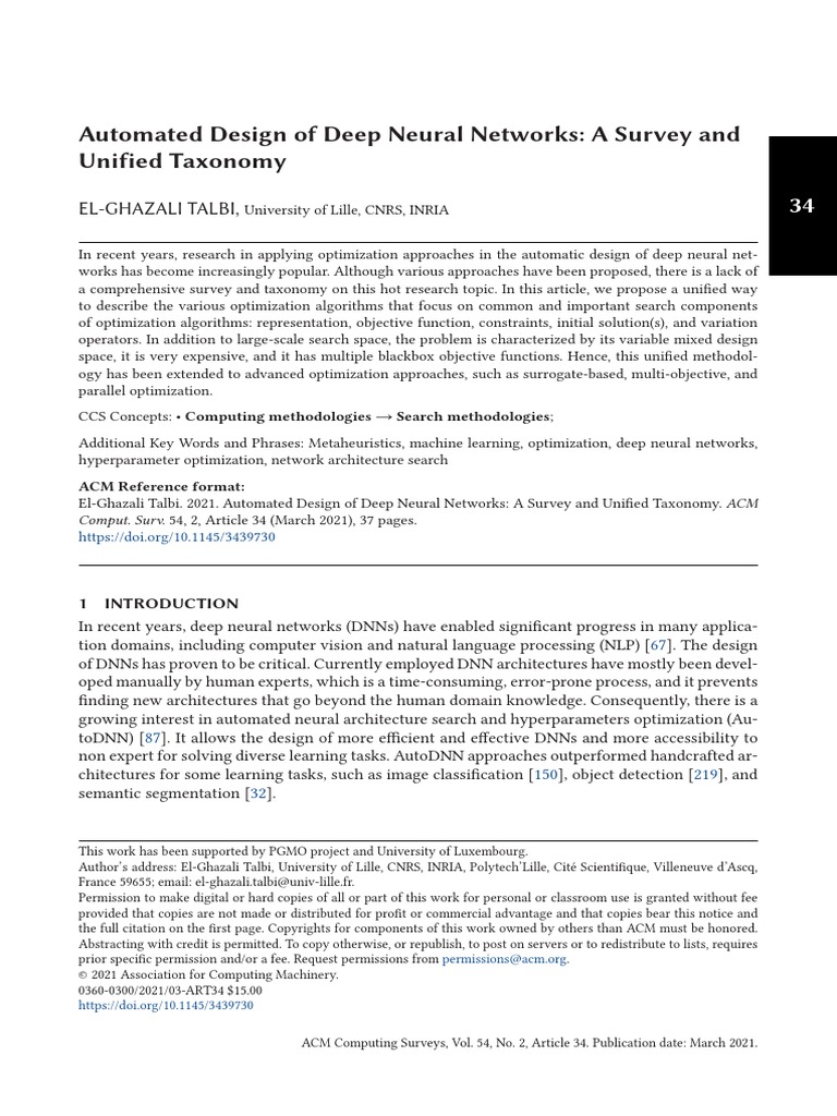 Talbi 2021 | PDF | Metaheuristic | Deep Learning