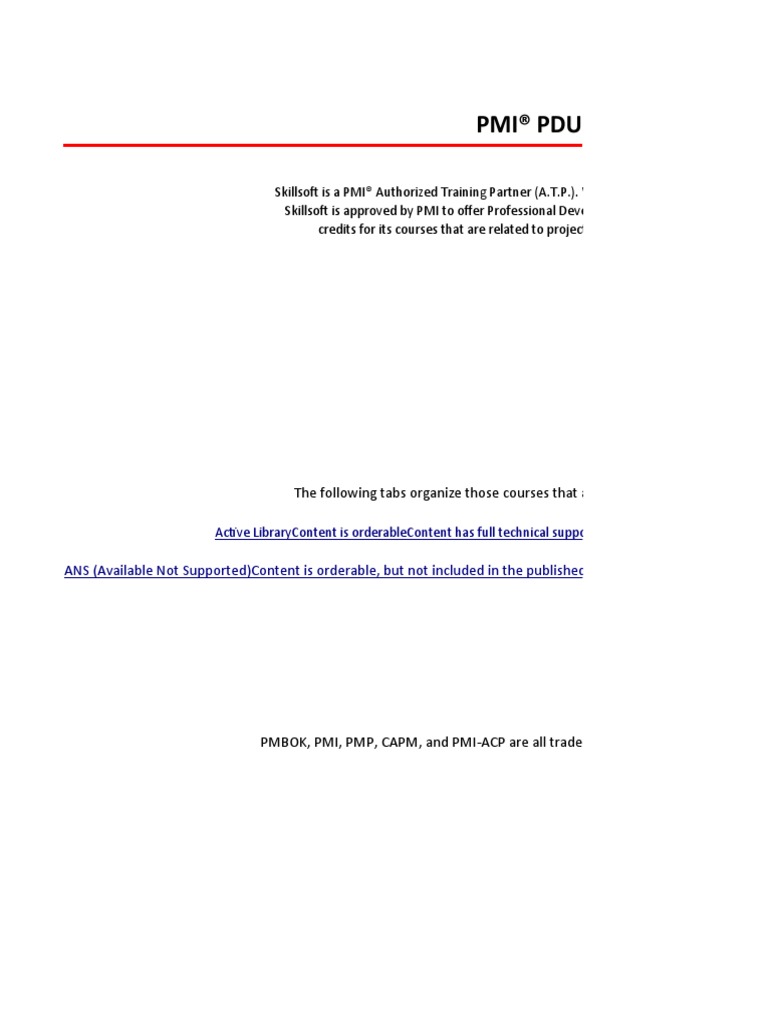 PMI Course Catalog-5.17 | PDF | Project Management | Agile Software ...