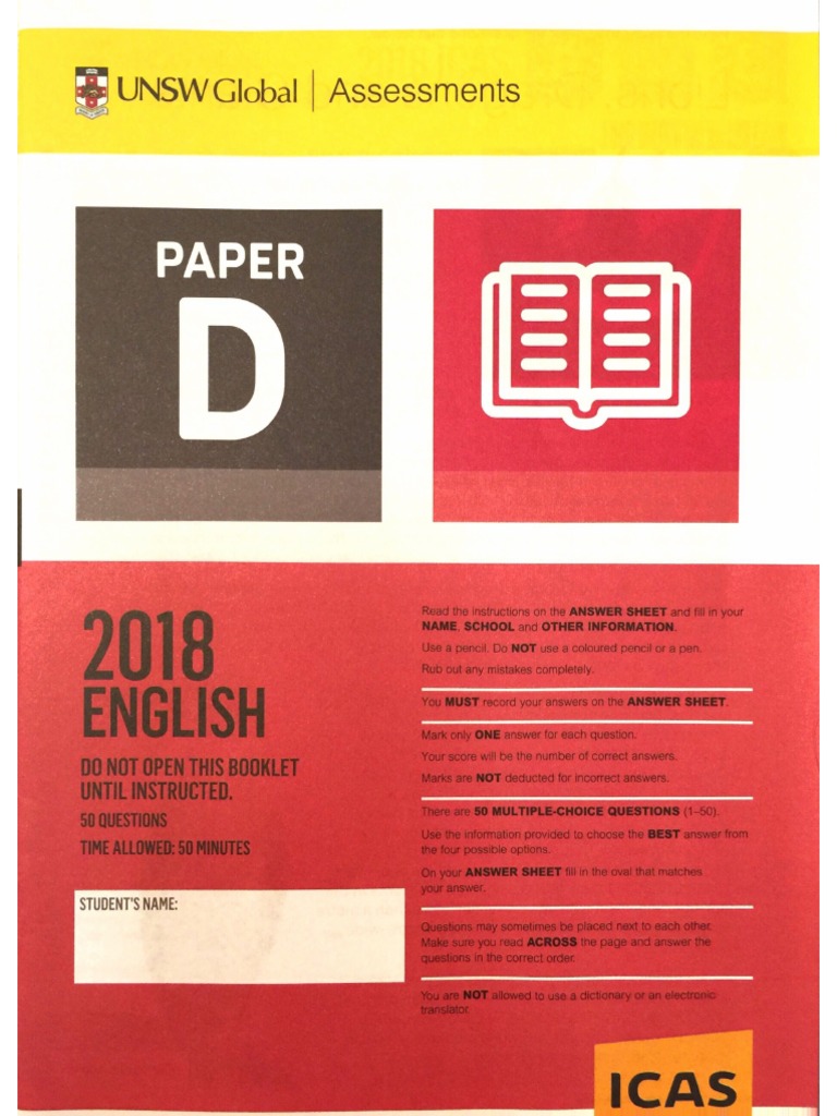 2018 English D | PDF