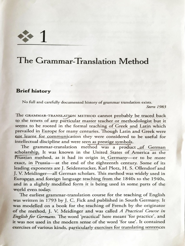The Grammar - Translation Method | PDF