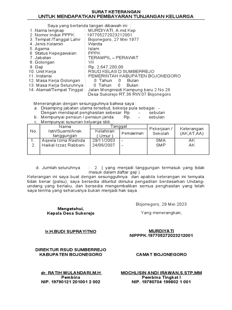 Blangko Model C | PDF
